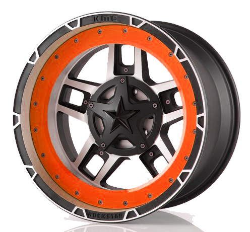Orange Camo Rockstar Rims