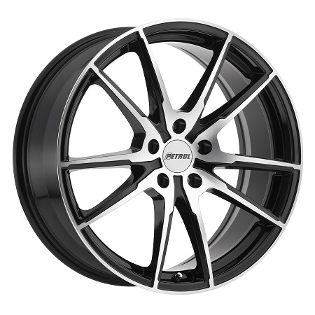 Petrol® P0A Wheels Rims | Gloss Black Machine | Matte Black | FREE ...